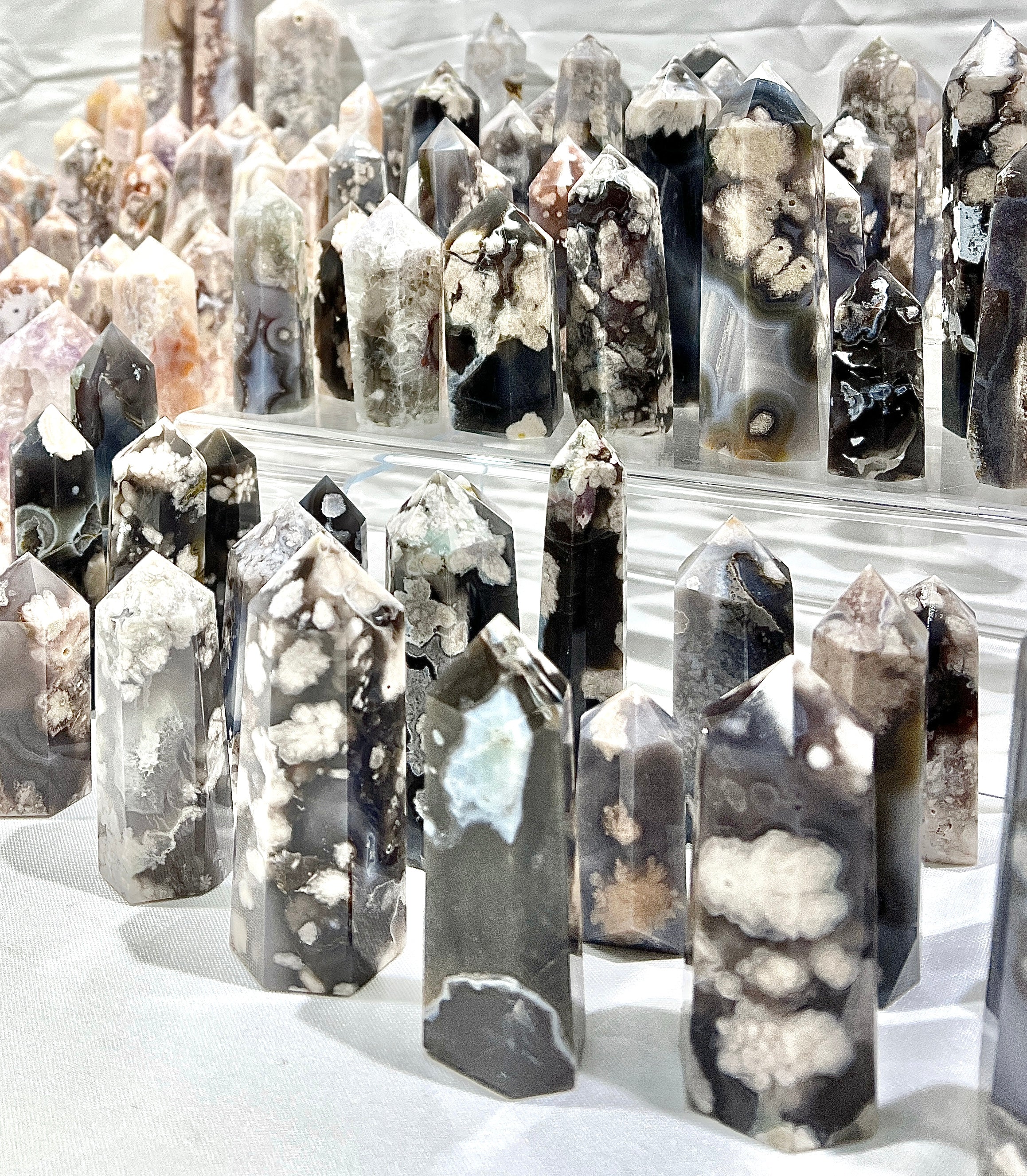 Black Flower Agate – Gems Above